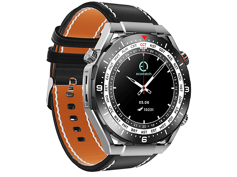 MAXCOM EleganceLink Smartwatch Leder, Universalgröße, Schwarz | SATURN
