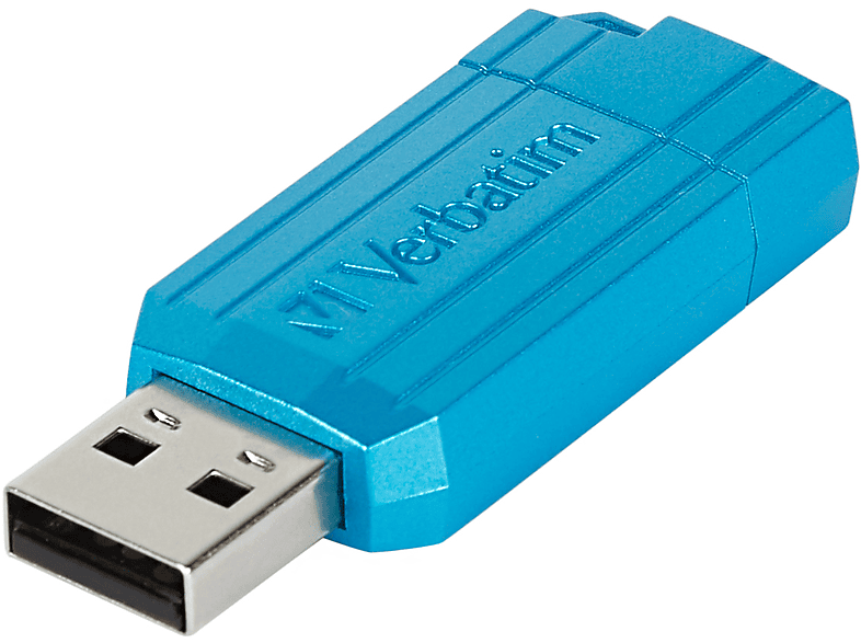 VERBATIM PinStrip USB 2.0 Drive | 64 GB - Karibikblau USB Drive ...