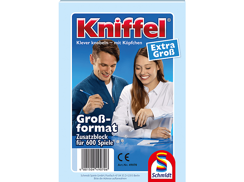 SCHMIDT SPIELE Großer Kniffelblock, 100 Blatt-Familienspiel ...