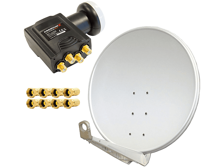 PREMIUMX DELUXE100 Aluminium 100cm Digital SAT Schüssel Hellgrau DELUXE ...