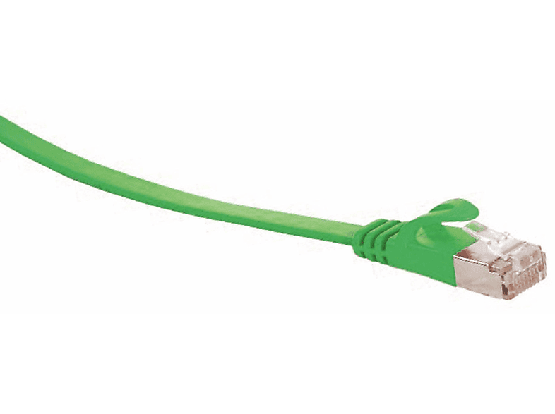 S/CONN MAXIMUM CONNECTIVITY RJ45 Flachkabel m. CAT 7 Rohkabel slim grün ...