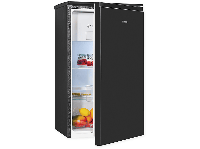 EXQUISIT KS117-3-010E Kühlschrank (E, 850 mm hoch, Schwarz) | MediaMarkt
