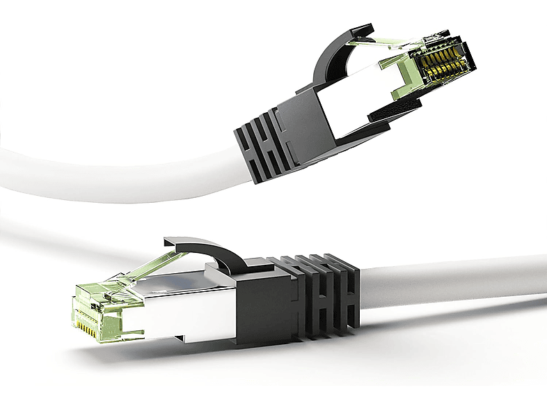 GOOBAY 55122 CAT 8.1 S/FTP LSZH CU WEISS 0,25M, Netzwerkkabel, 0,25 Meter | MediaMarkt