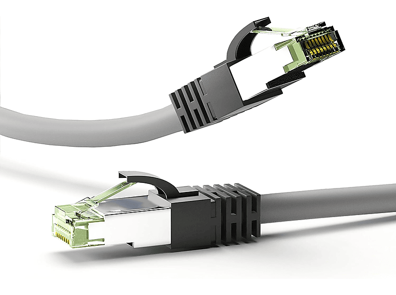 GOOBAY 55135 CAT 8.1 S/FTP LSZH CU GRAU 0,5M, Netzwerkkabel, 0,5 Meter | MediaMarkt