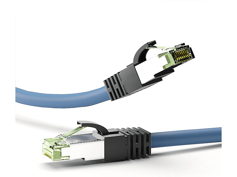 GOOBAY 45658 CAT 8.1 S/FTP LSZH CU BLAU 0,5M, Netzwerkkabel, 0,5 Meter | MediaMarkt