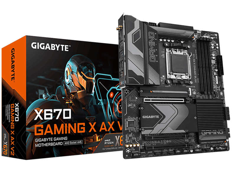 GIGABYTE GA-X670 GAMING X AX V2 (AM5) (D) Mainboards schwarz | MediaMarkt