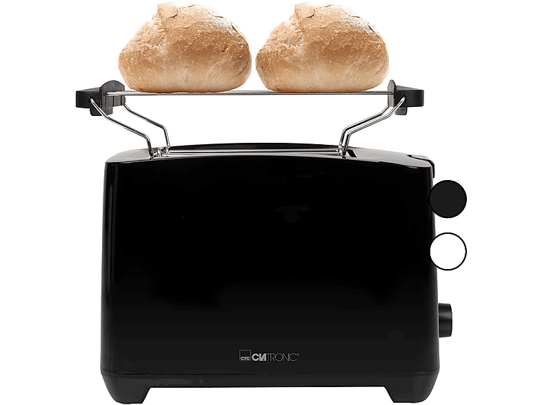 CLATRONIC TA 3801 Toaster Schwarz (750 Watt, Schlitze: 2) | MediaMarkt