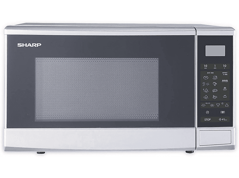 Microondas | SHARP R270S, 800 W, 10 potencia, 20 l, Plata | MediaMarkt