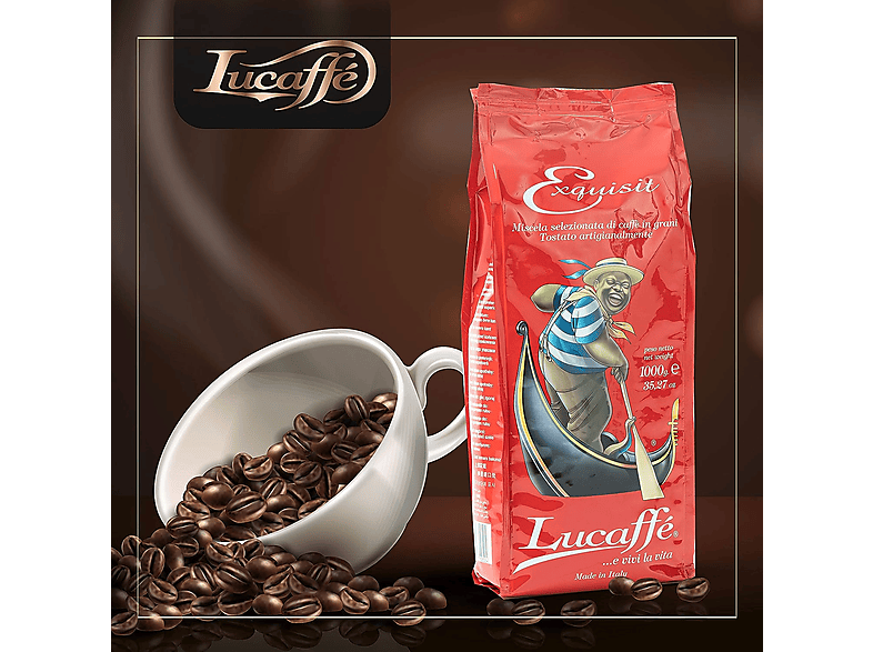 LUCAFFE V 1252 EXQUISIT 1KG BOHNE Kaffeebohnen (Kaffeevollautomaten, Siebträger, Espressokocher ...