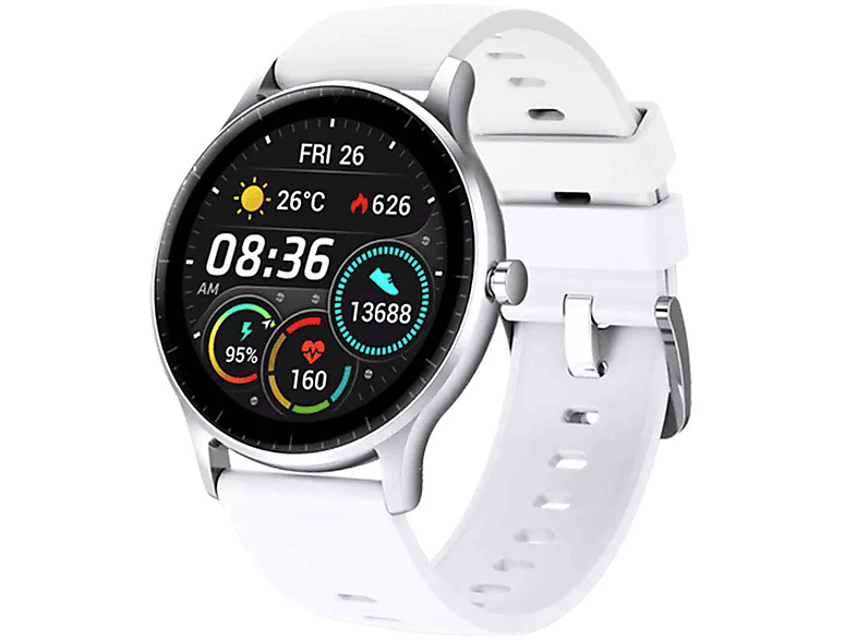 DENVER SW 173 Smartwatch Kunststoff, Weiß | MediaMarkt