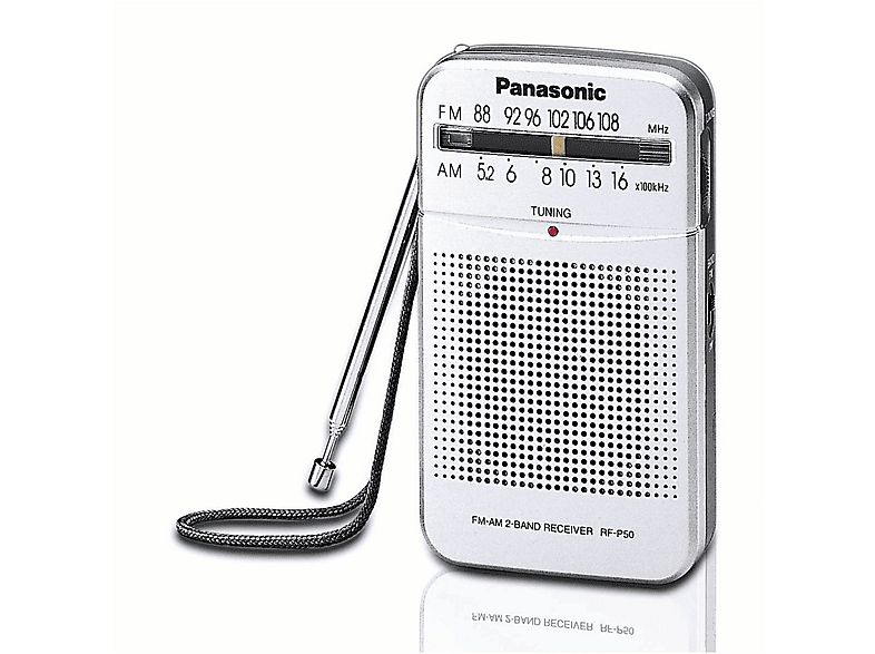 PANASONIC RF-P50DEG-S Taschenradio, Analog Tuner, FM, AM, MW, Silber | MediaMarkt