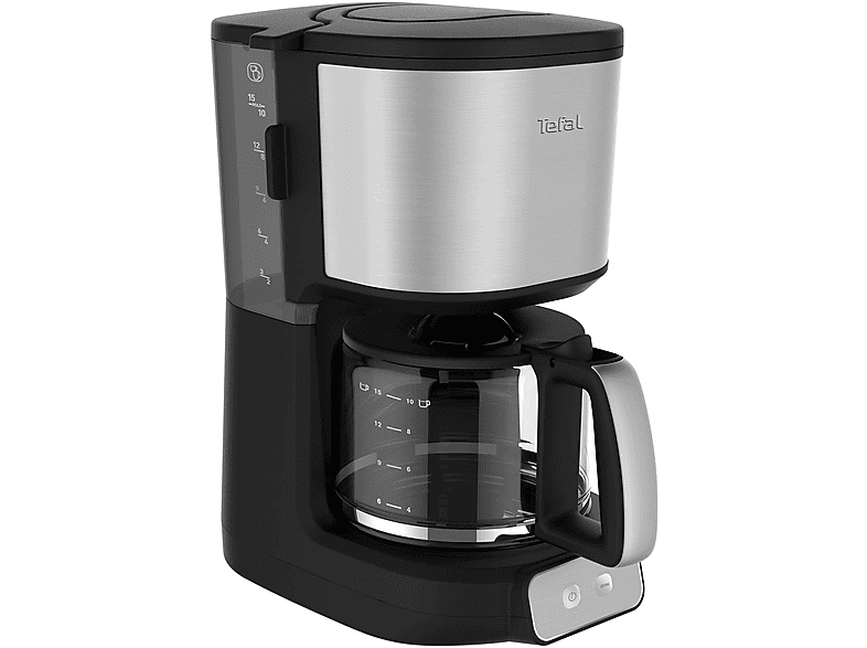 Cafetera de goteo | TEFAL 302581090, 1000 W, 1,25 l, 15 tazas, Inox ...