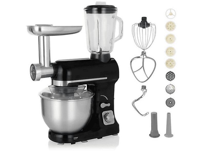 TOPMATIC PKM-1800.1BG Schwarz Küchenmaschine black (1800 Watt) | MediaMarkt