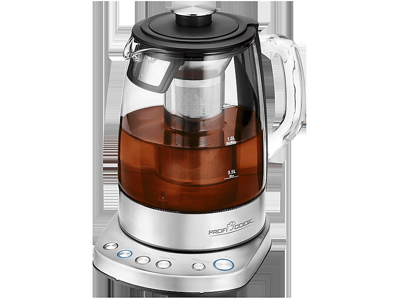 PROFICOOK PC-WKS 1167 G GLAS-TEE-WASSERKOCHER Wasserkocher, Silber ...