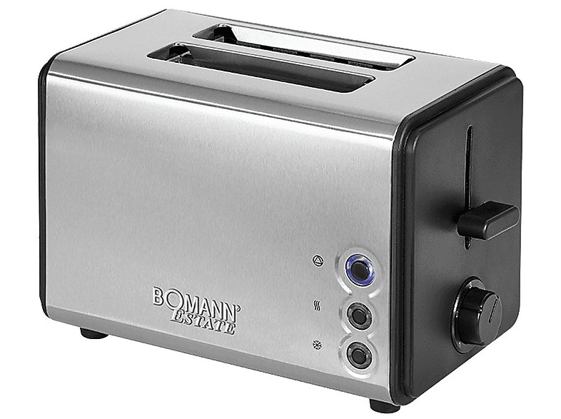 BOMANN TA1371CB ESTATE Toaster Edelstahl Toaster Silber (850 Watt ...