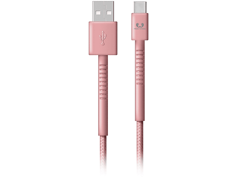 Cable USB - FRESH 'N REBEL Dusty, USB-C, Rosa | MediaMarkt
