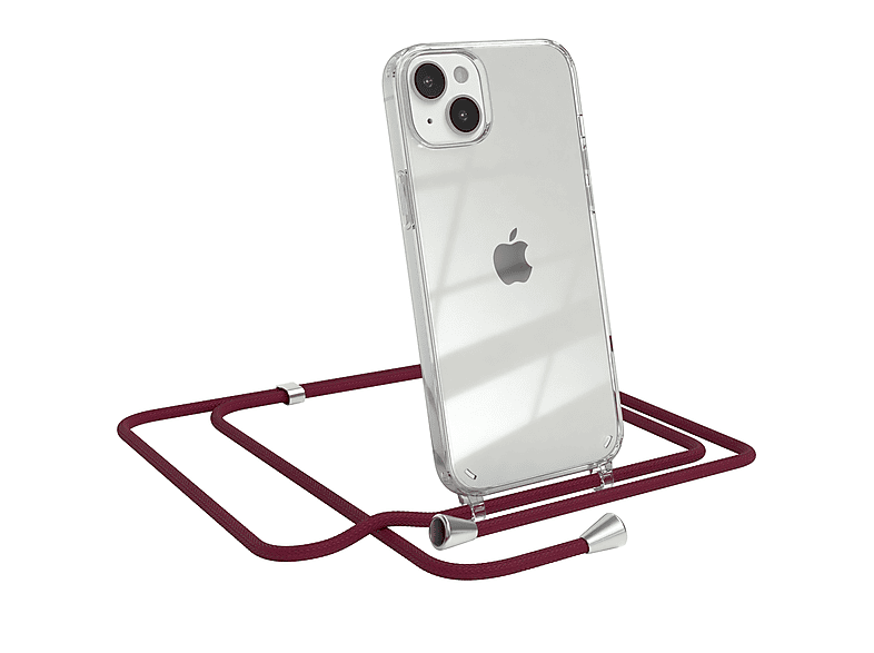 EAZY CASE Clear Cover mit Umhängeband, Umhängetasche, Apple, iPhone 14 ...