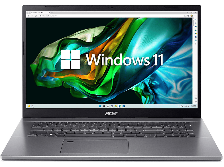 ACER ASPIRE 5 A517 53G 78VR TECHNIK TIPP I7 1260P 16 1T Notebook mit 17 3 Zoll Display Intel Core i7 i7 1260P Prozessor 16 GB RAM 1 TB SSD NVIDIA GeForce RTX 2050 Steel Gray Windows 11 Home 64