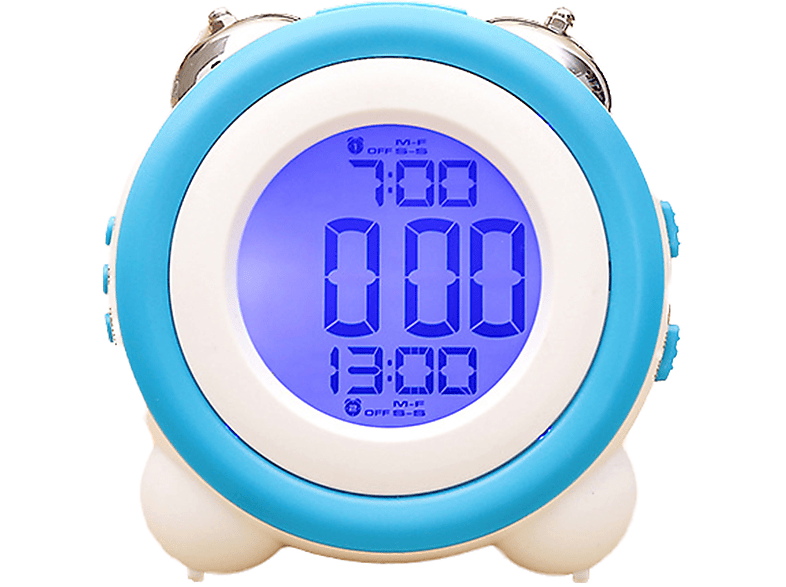 BRIGHTAKE LED Wecker mit Doppelglocke, Nachtlicht, Kalender Uhr ...