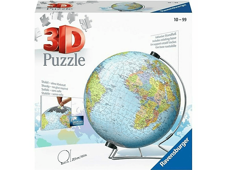 RAVENSBURGER Single Color Globe Unique 3D Puzzle | SATURN