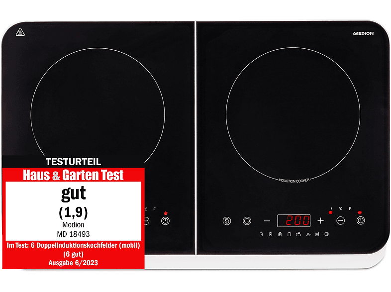 MEDION MD 18493 Induktionskochfeld (60 cm breit, 2 Kochfelder) | MediaMarkt