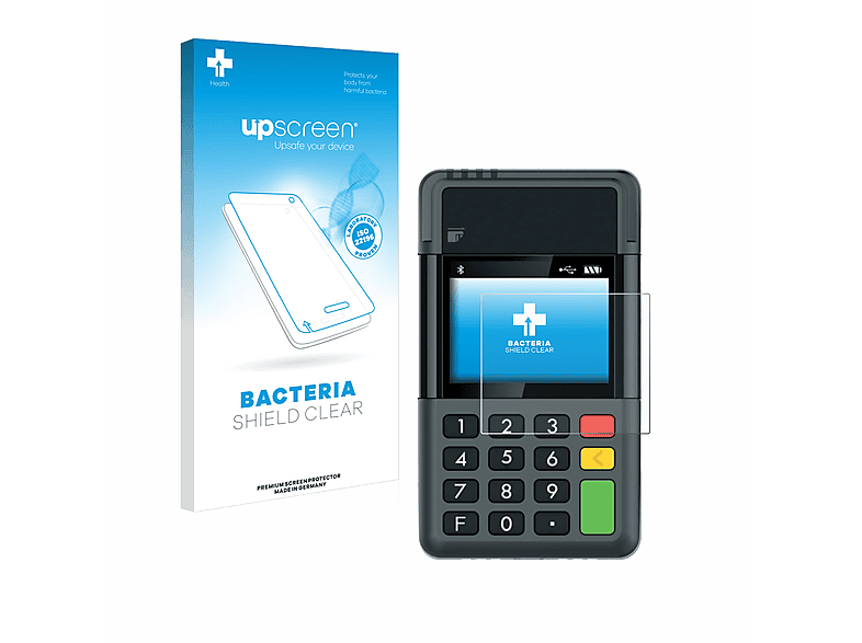 UPSCREEN antibakteriell klare Schutzfolie(für ingenico Moby/8500 ...