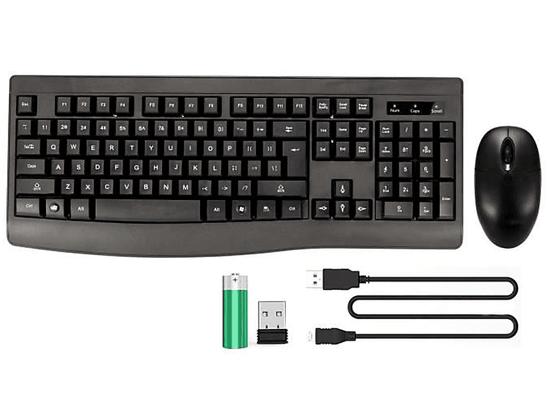 BLUESTORK PACK-WL-OFF-R-B/FR, Tastatur-Maus-Set, Schwarz | SATURN