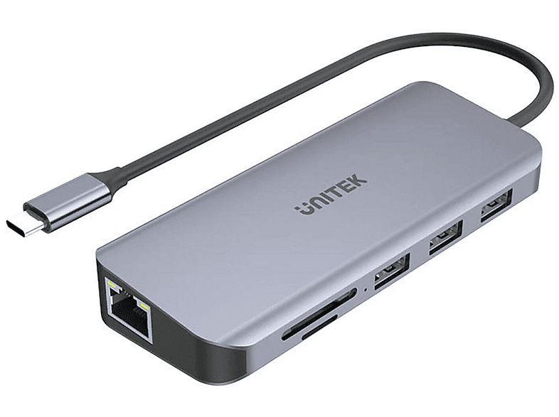 UNITEK D1026B, USB-C Hub, Silber | MediaMarkt