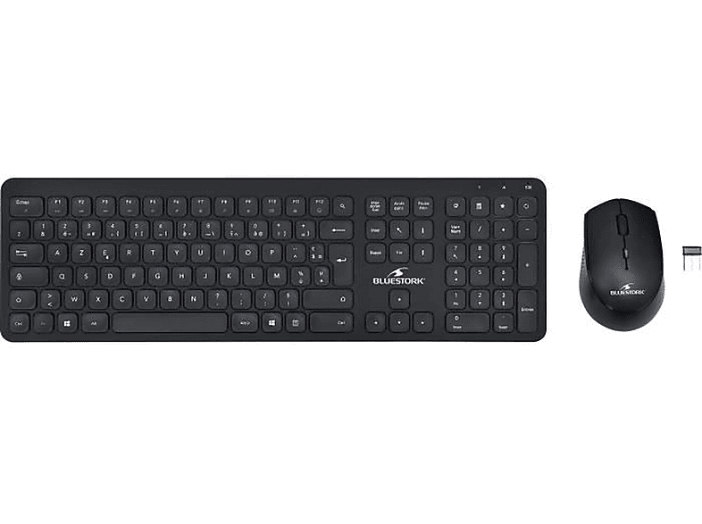 BLUESTORK PACKEASYSLIMBF, Tastatur-Maus-Set, Schwarz | MediaMarkt