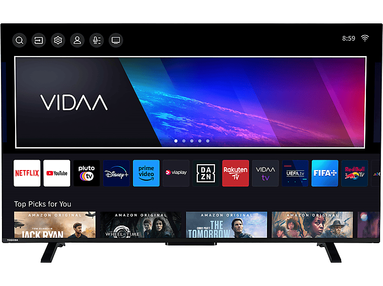 TOSHIBA 55UV2363DAW LED TV (Flat, 55 Zoll / 139 cm, UHD 4K, SMART TV ...