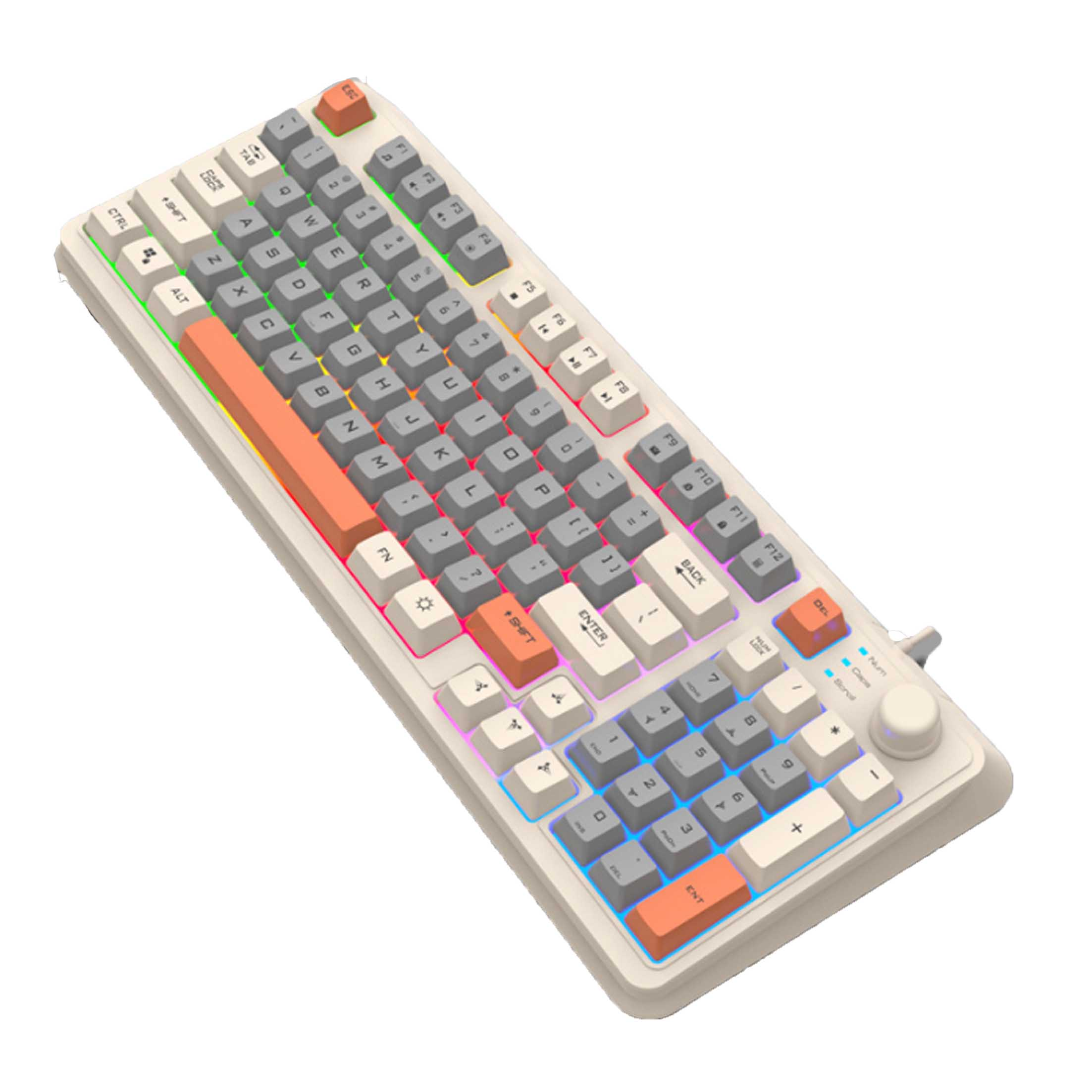 Teclado gaming | KINSI K82 94 Teclas, cableado, Teclas iluminadas, Gris ...