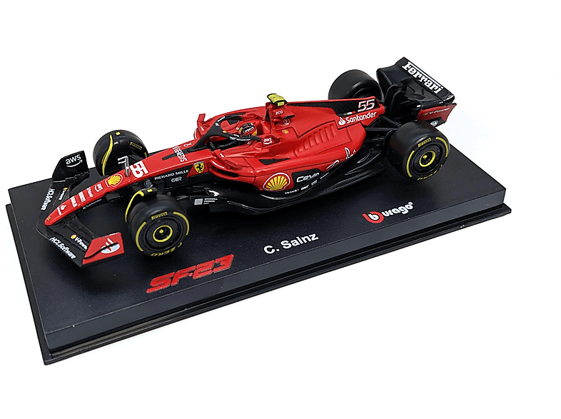 BBURAGO F1 Ferrari SF-23 #55 Sainz, Maßstab 1:43 Spielzeugauto | SATURN