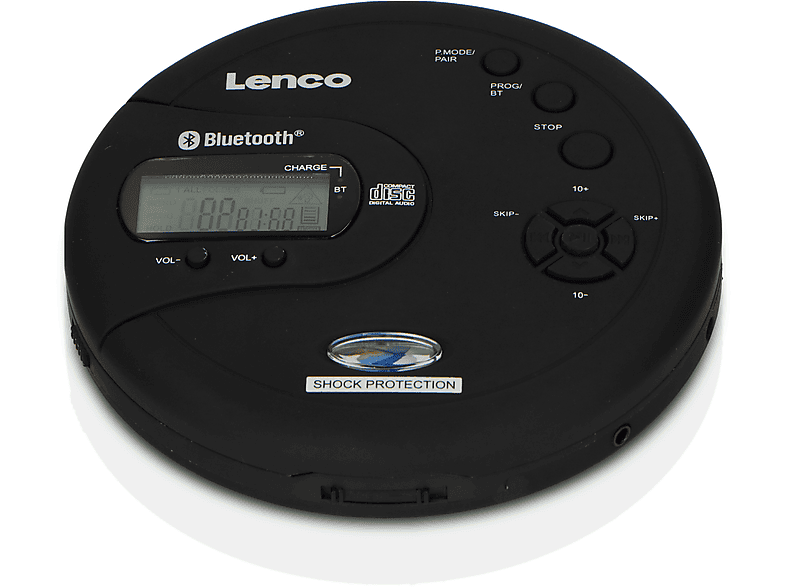 LENCO CD-300BK + PBC-50GY Tragbarer CD-Spieler Schwarz | MediaMarkt