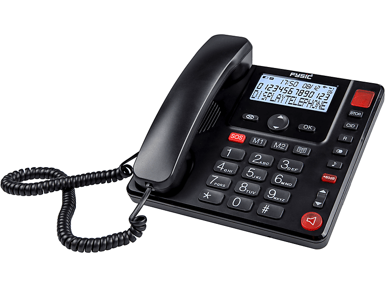 FYSIC FX-3940 Vaste Telefoon met Display en Grote Toetsen voor Senioren ...