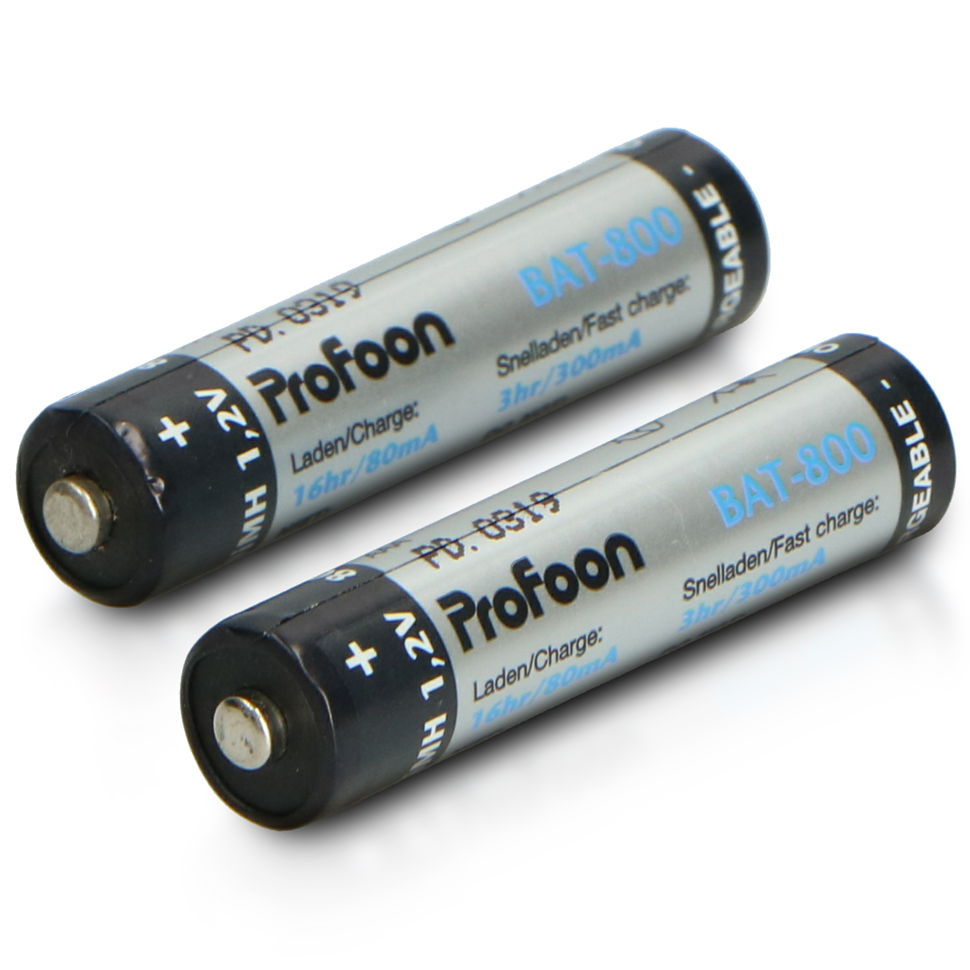 PROFOON BAT-800 AAA Wiederaufladbare AAA-Batterien, NiMH, 1.2 Volt, 800 ...