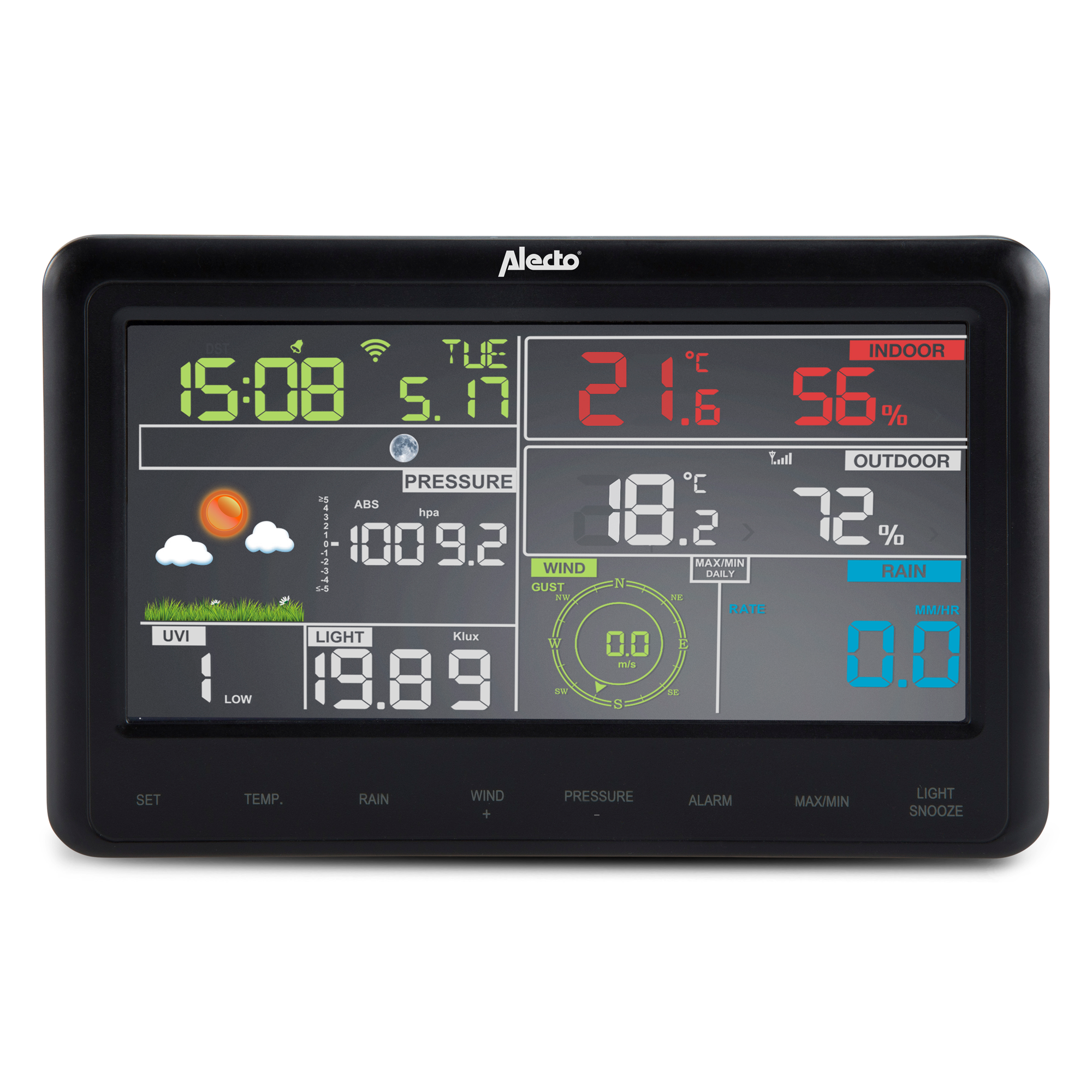 ALECTO WS-5500 | 8 in 1 WiFi-Wetterstation mit App - Wetterstation mit ...