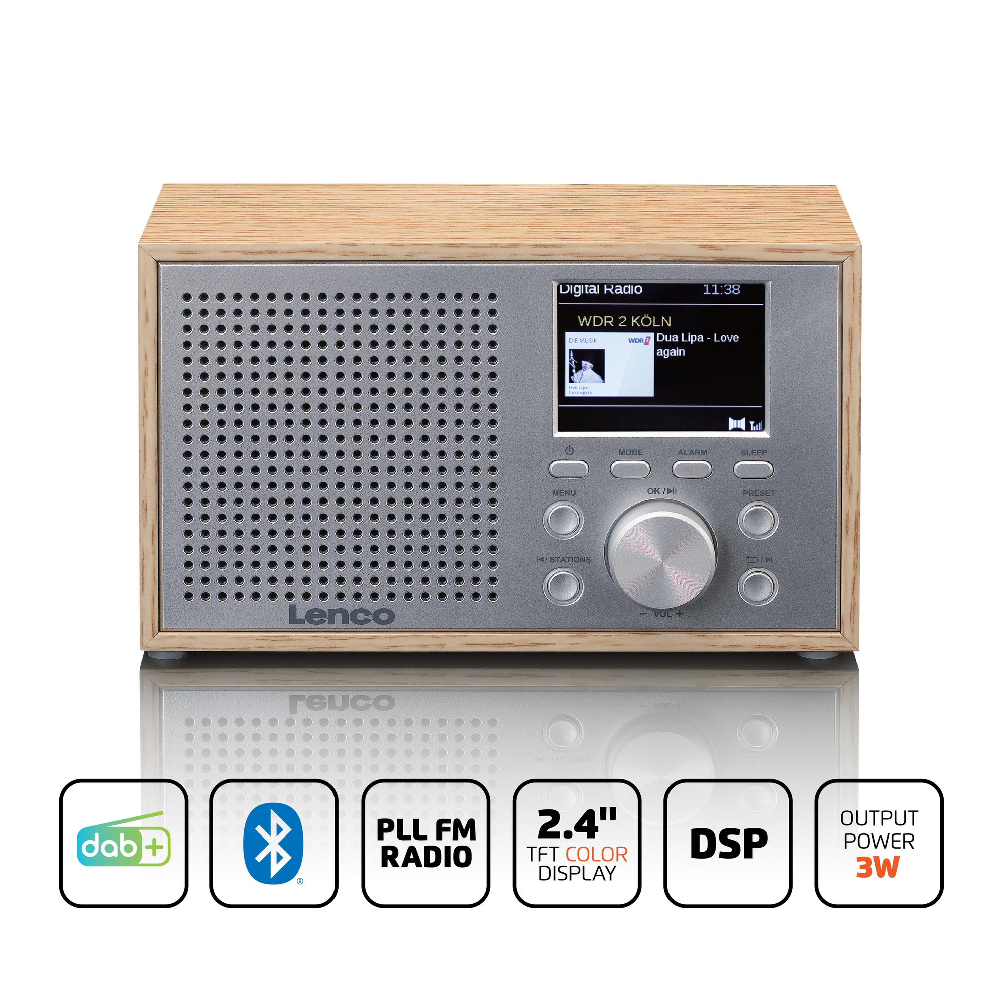 LENCO DAR-017WH Compacte en stijlvolle DAB+/FM radio met Bluetooth® en ...