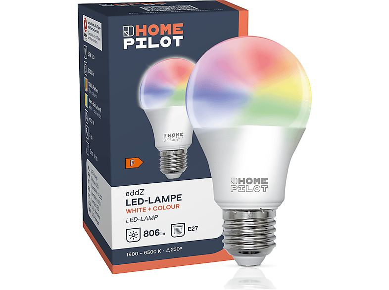 HOMEPILOT addZ LED-Lampe E27 White and Colour Leuchtmittel mit Zigbee ...
