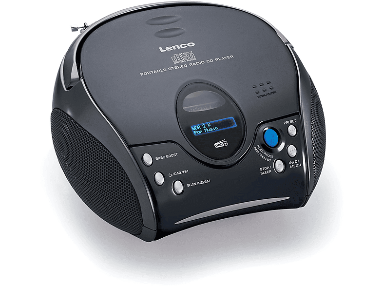 LENCO SCD-24DAB BK Radio, DAB, FM, Schwarz-Silber | MediaMarkt