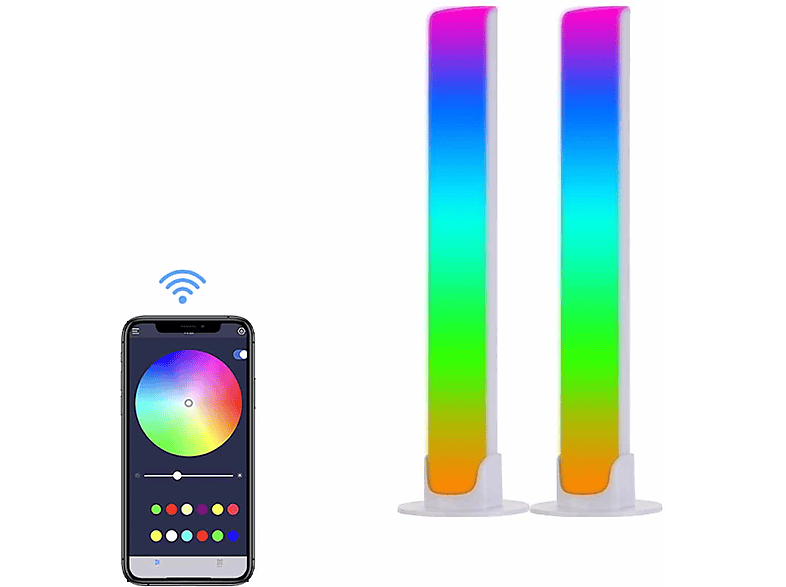 Iluminación decorativa - L026D 2*Luces RGB LANOR, Blanco | MediaMarkt