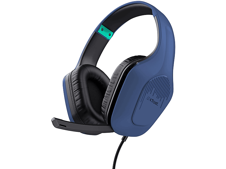 TRUST 24991 GXT415B ZIROX HEADSET BLUE, Over-ear Gaming Headset Blau ...