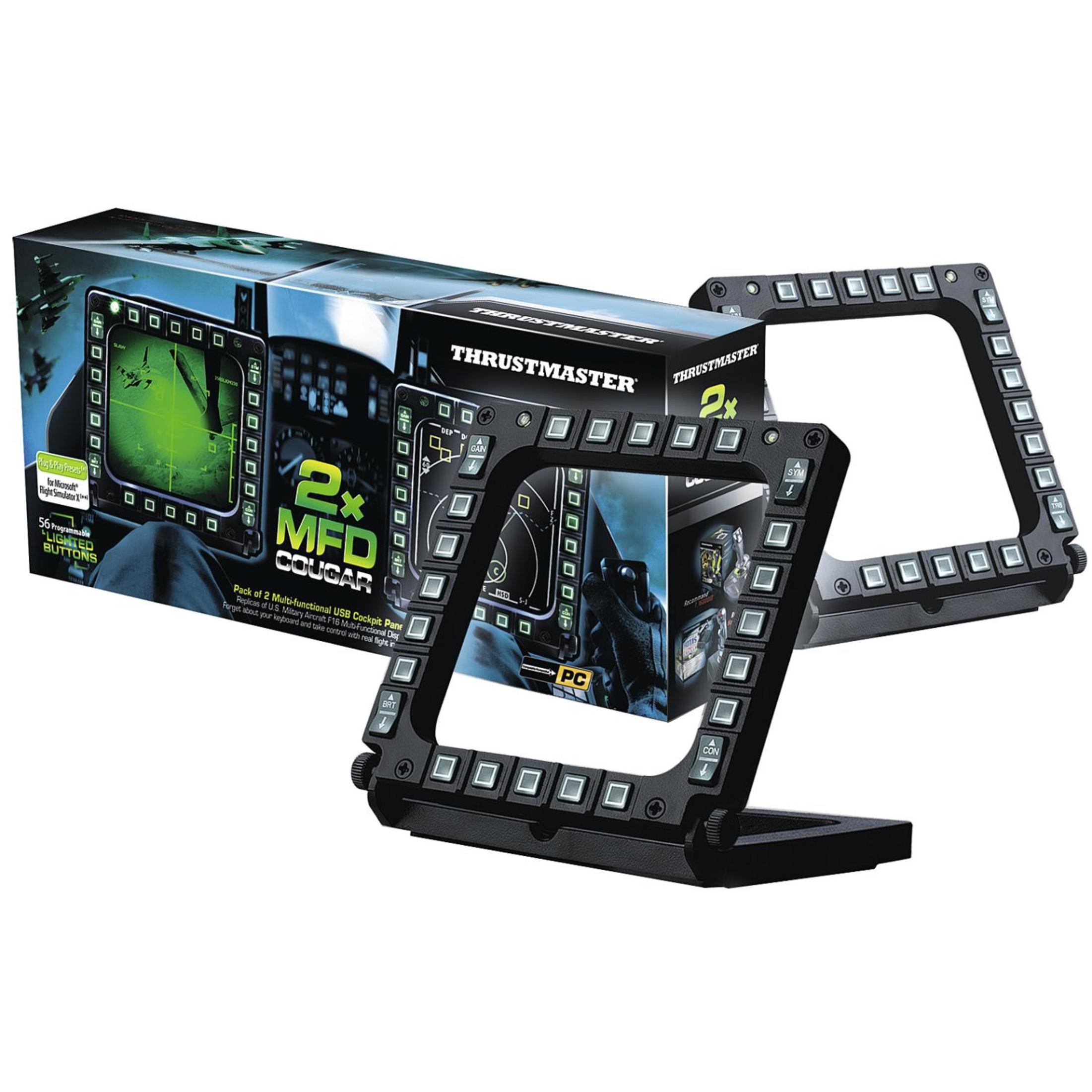THRUSTMASTER MFD Cougar Pack USB Cockpit Panelen Controller PC Zwart ...