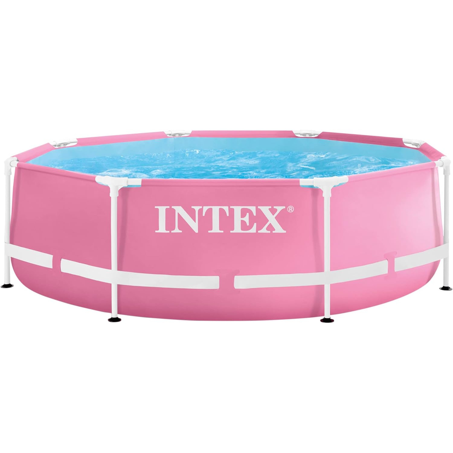 INTEX 28290NP | Pink Metal Frame Pool (244x76cm) Swimmingpool | MediaMarkt