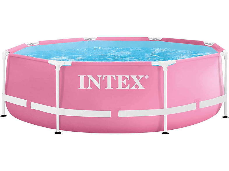 INTEX Pink Metal Frame (244x76cm) inkl. Filterpumpe Swimmingpool ...