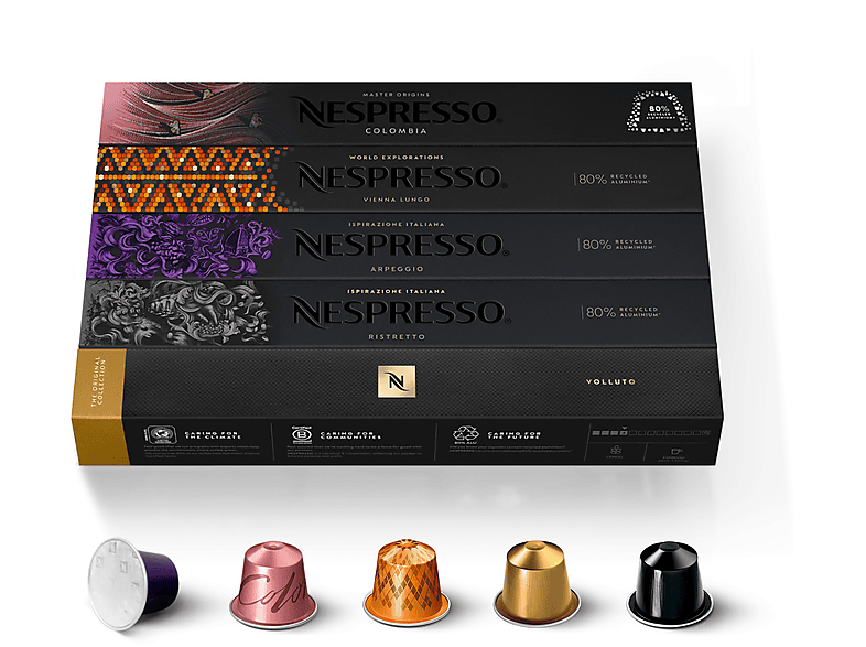 NESPRESSO Nespresso Kapseln Kaffeeset für das ORIGINAL System, 50 ...