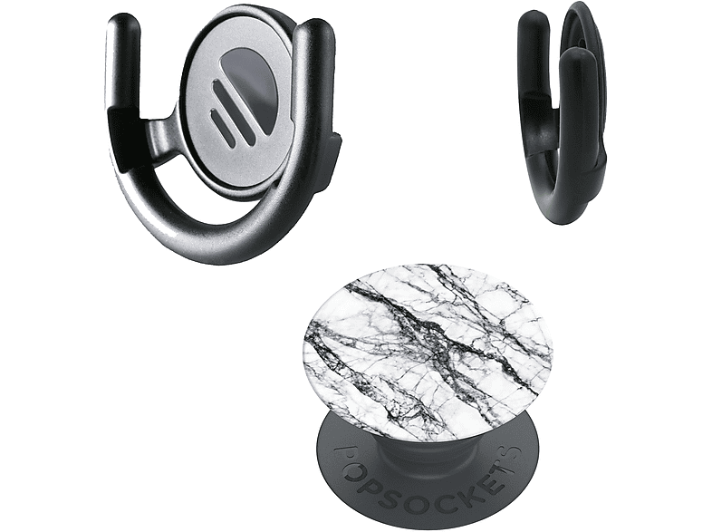 POPSOCKETS PopMount + PopGrip Handyhalterung, White Stone Marmor | MediaMarkt