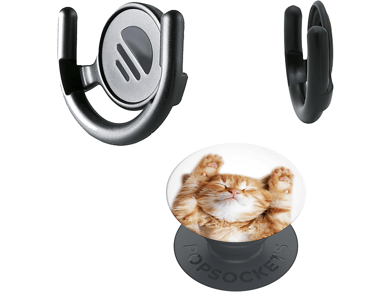 POPSOCKETS PopMount + PopGrip Handyhalterung, Snoozy Cat | MediaMarkt
