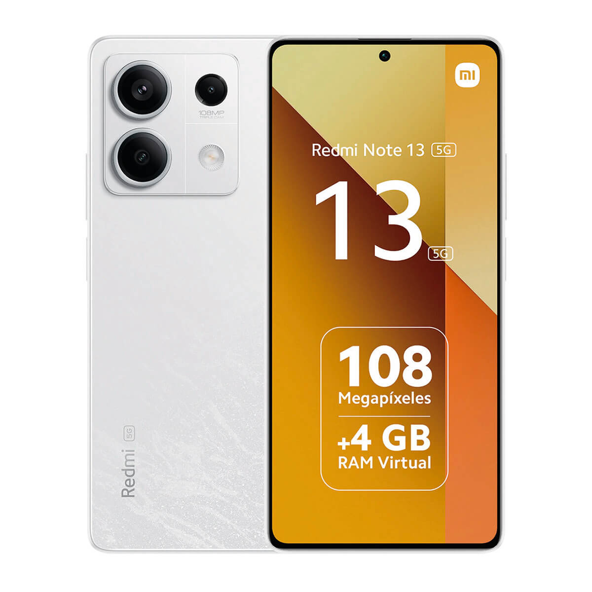 XIAOMI Redmi Note 13 5G, Blanco, Móvil Android, 128 GB, 6 GB RAM, 6,67 ...