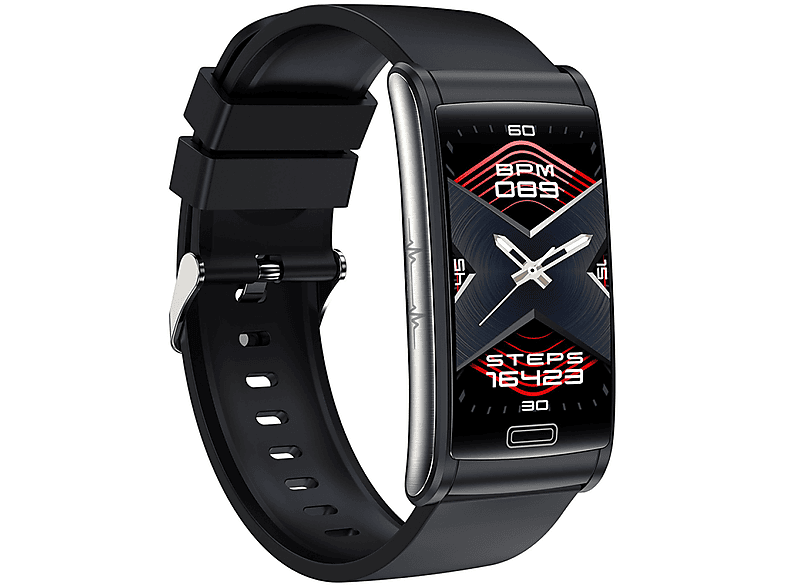 ELKUAIE E600 Smartwatch TPU, Schwarz | MediaMarkt