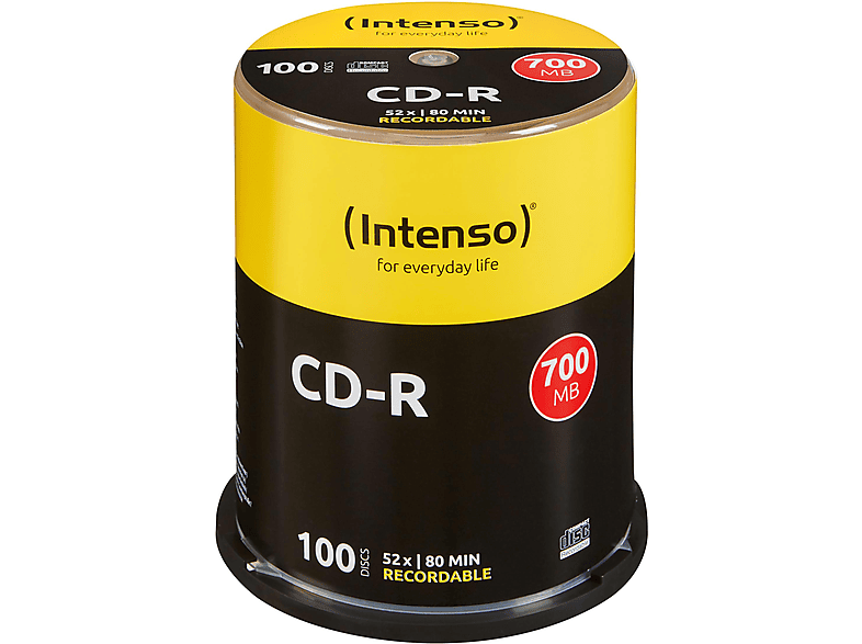 INTENSO 1001126 CD-R 80 SP 100ER 52X Blu-ray Player 700 MB, Gelb | MediaMarkt